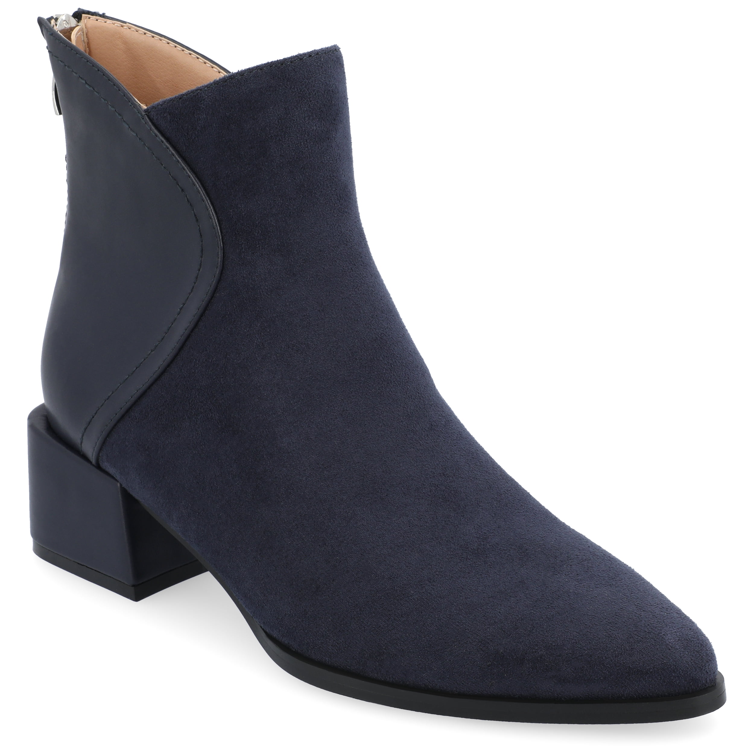 Journee Womens Consuello Two Tone Pointed Toe Booties, Widths Available ...