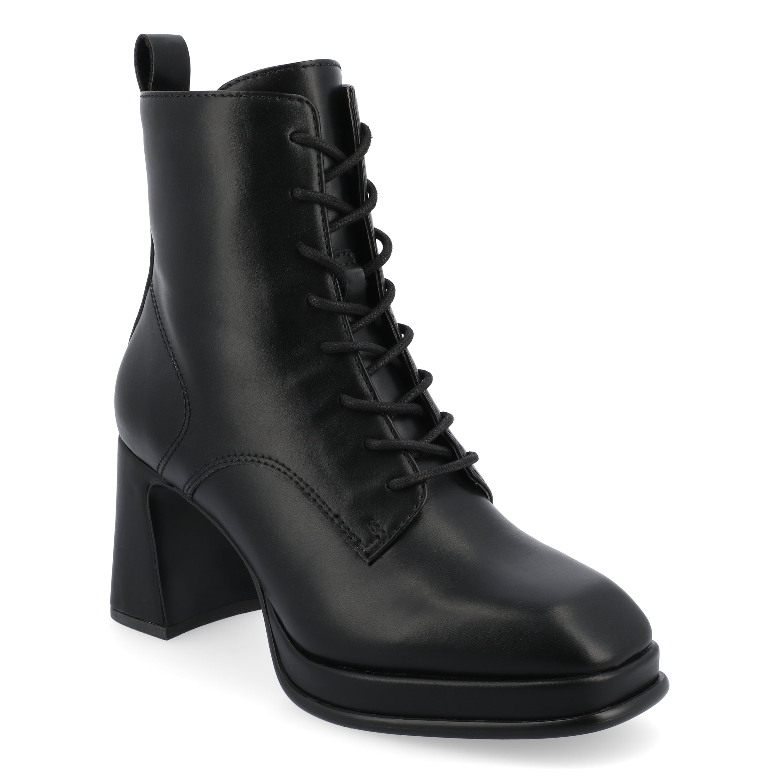 Journee Womens Tru Comfort Foam Kalindi Lace Up and Zip Entry Square ...