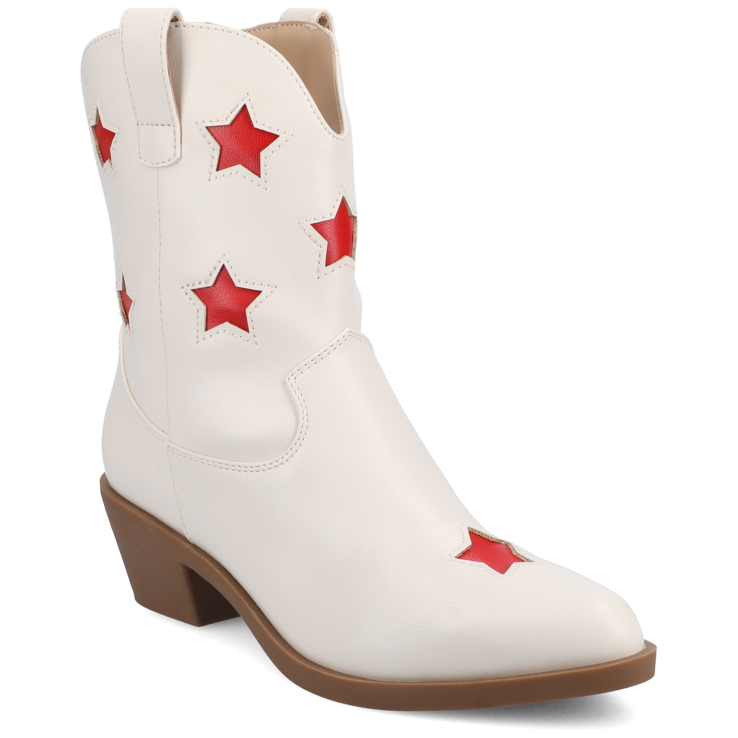 Journee Womens Underwood Western Star Detail Pointed Toe Cuban Heel ...