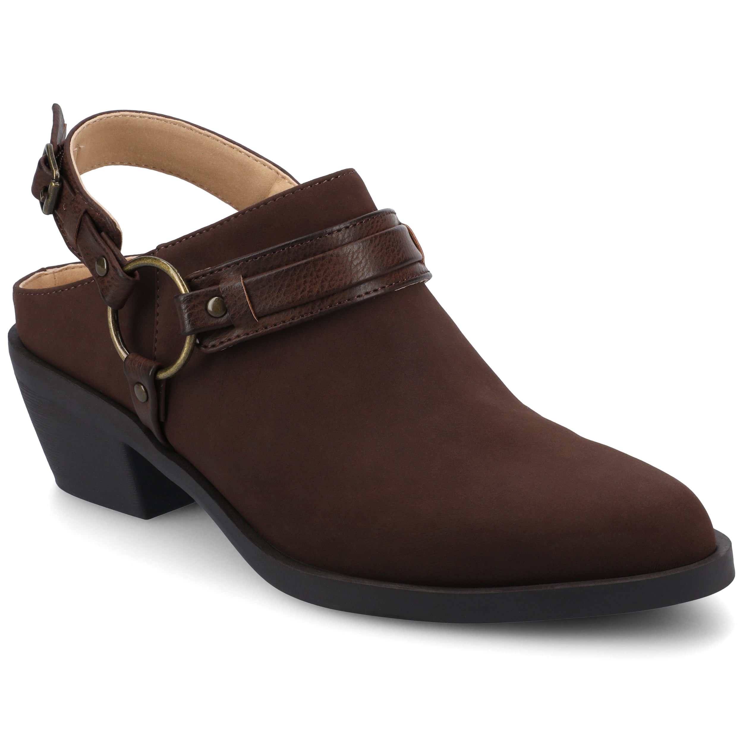 Journee Womens Urbana Pointed Toe Cuban Heel Comfort Casual Strappy ...