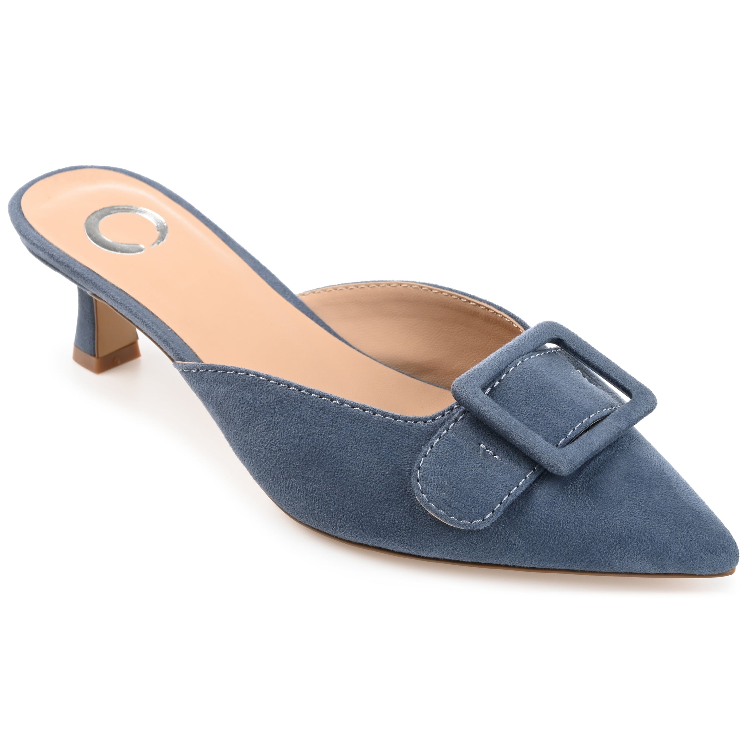 Journee Womens Vianna Kitten Heel Mules Pointed Toe Pumps, Widths ...