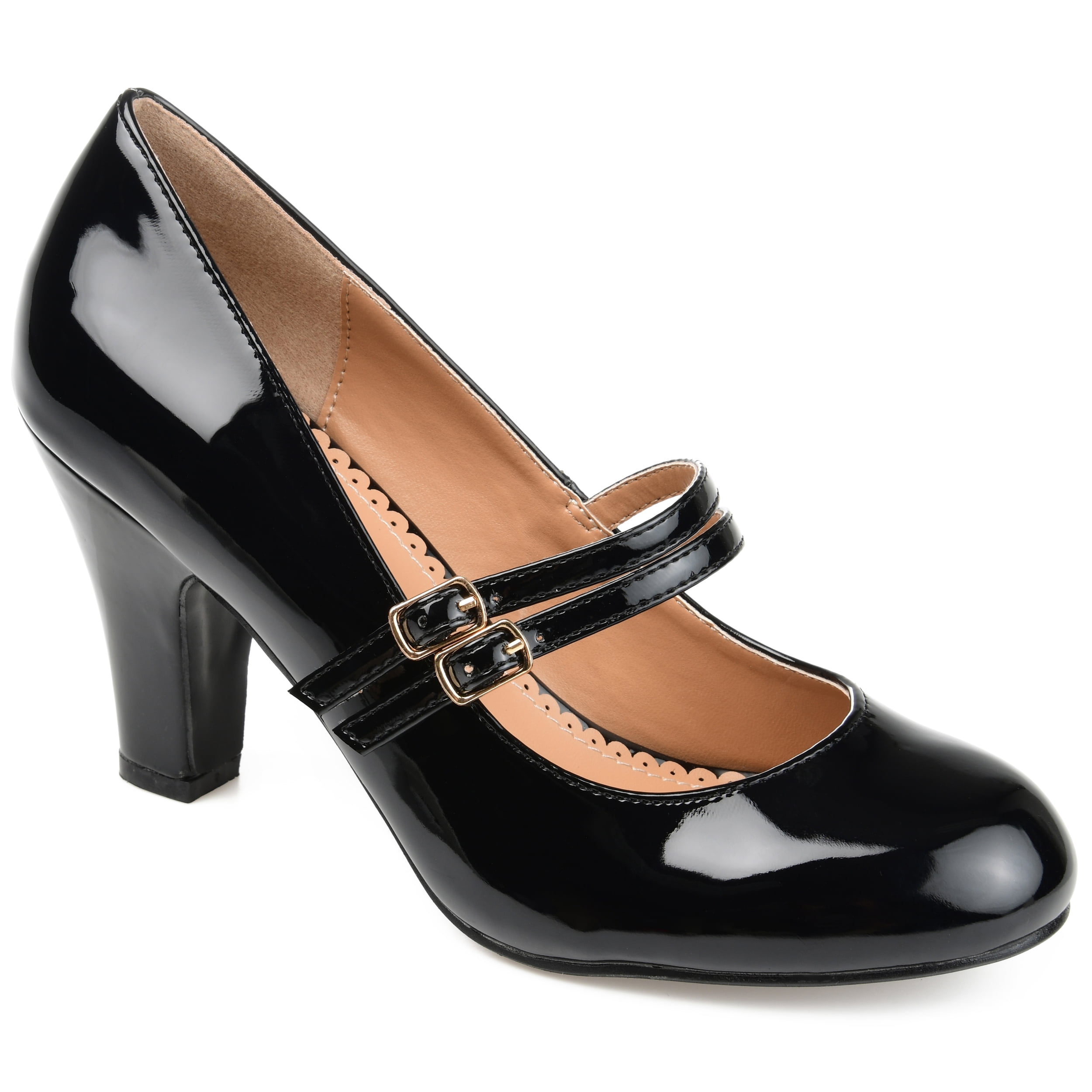 Journee Womens Wendy-09 Round Toe High Block Heel Pumps - Walmart.com