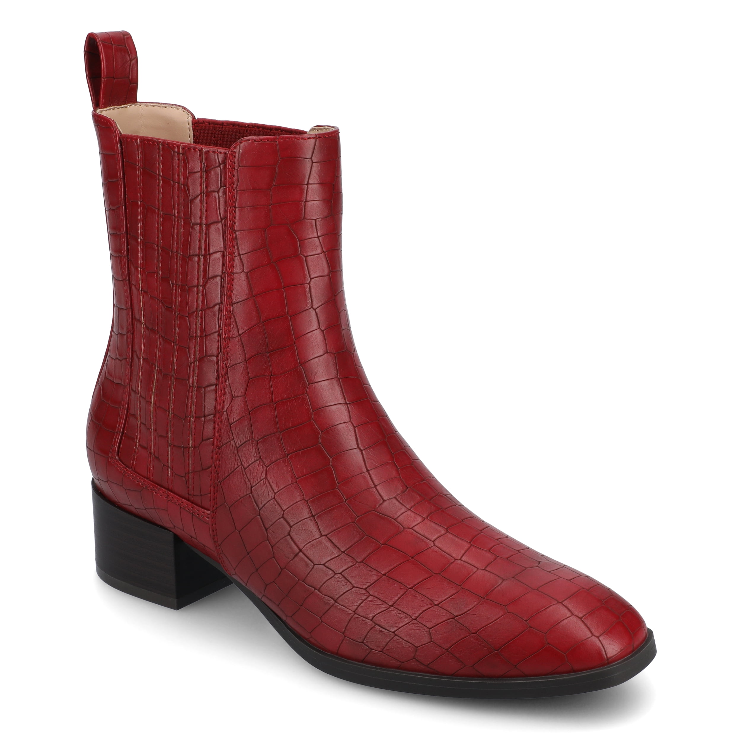 Journee Womens Wrenley Medium and Wide Width Chelsea Square Toe Booties ...