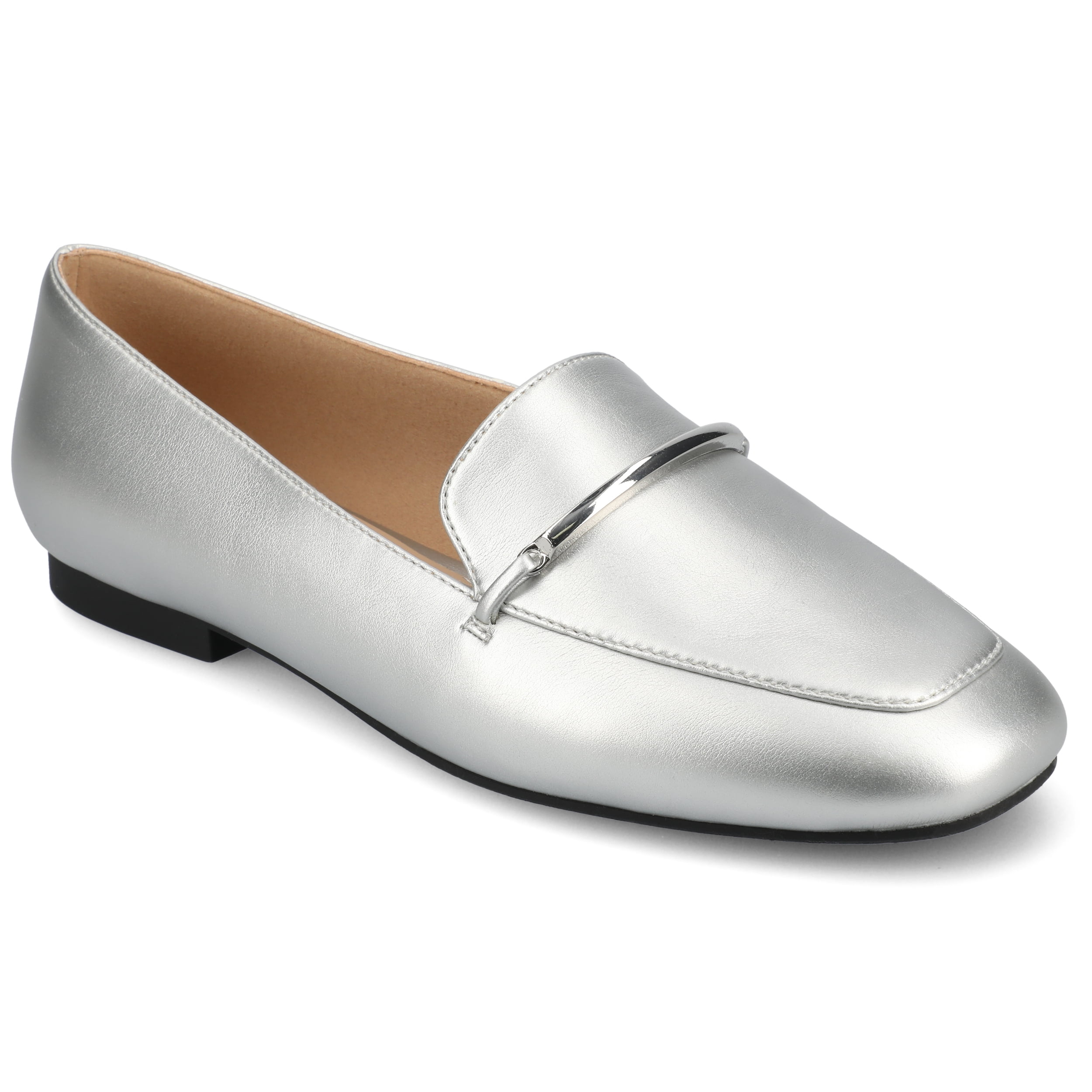 Journee Womens Wrenn Slip On Square Toe Loafer Dress Flats - Walmart.com