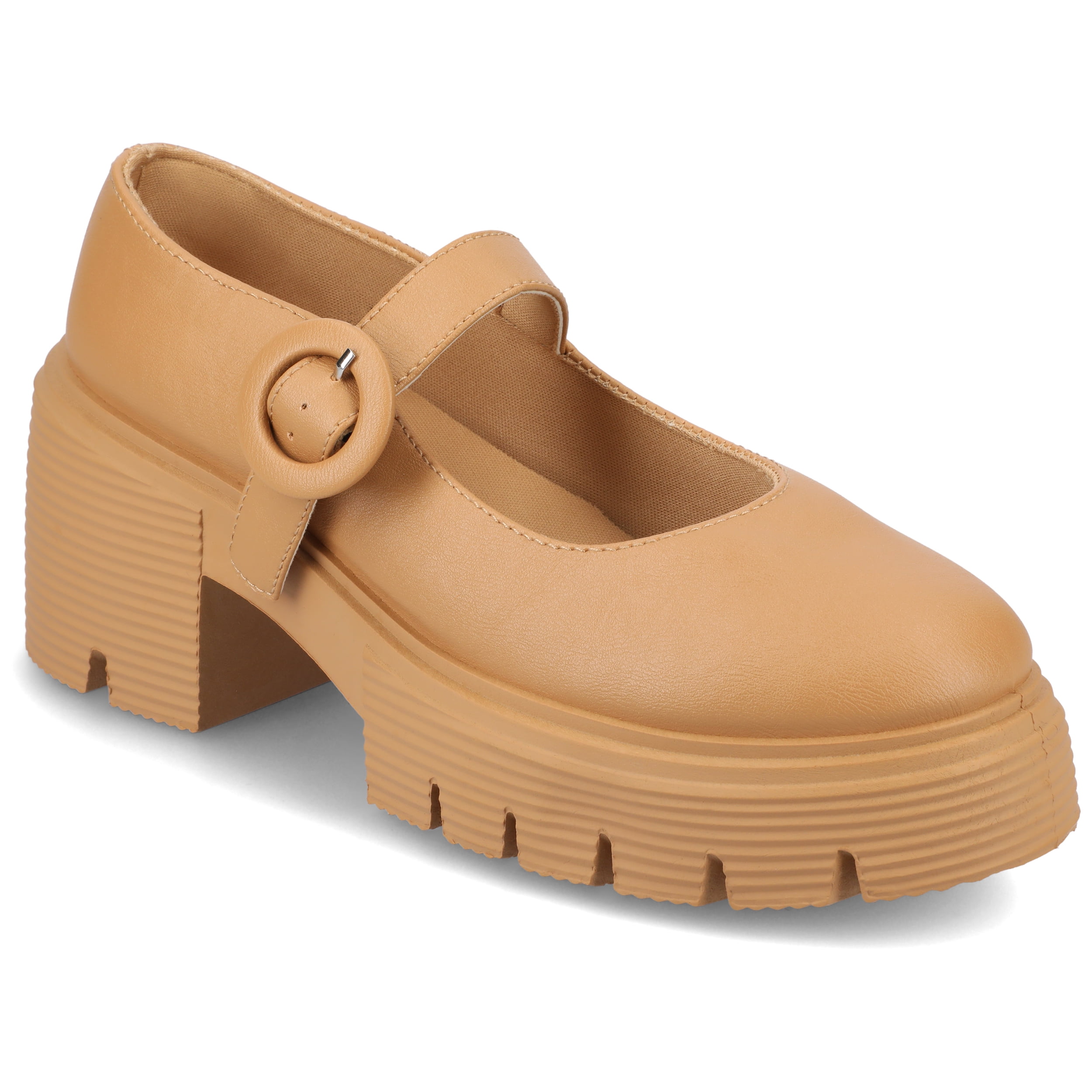 Journee Womens Zarynn Treaded Outsole Platform Mary Jane - Walmart.com