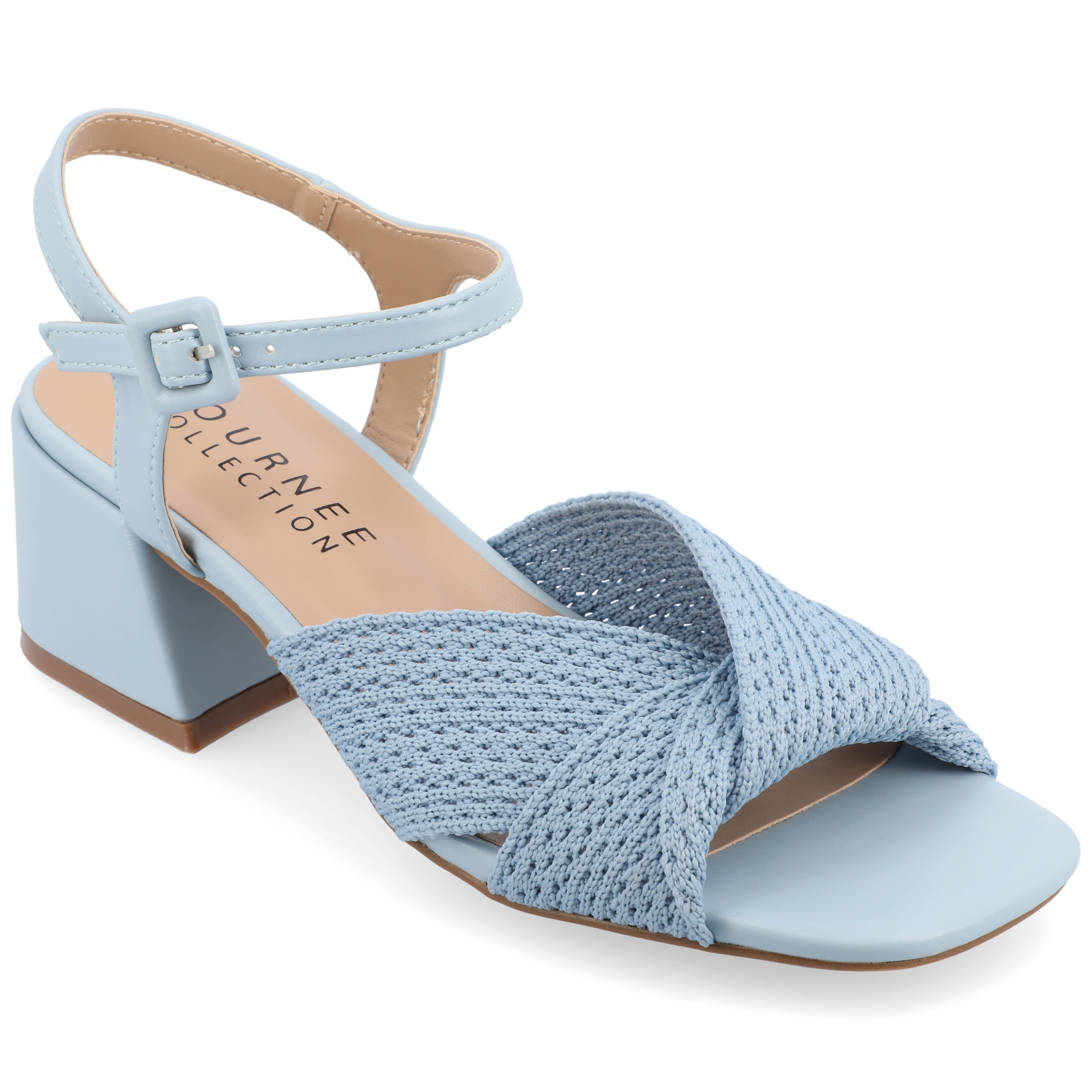 Journee Womens Zerlina Tru Comfort Foam Knit Block Heel Sandals ...