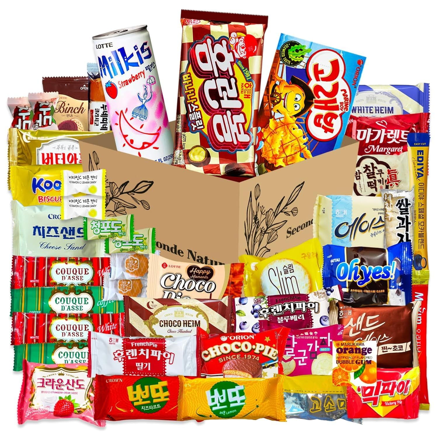 Journey of Asia Korean Snack Box 42Count - Individually Wrapped Packs ...