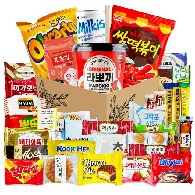 Seri's Choice KOREAN Snack Box, 38 Count Wrapped Candy, Snacks, Chips ...