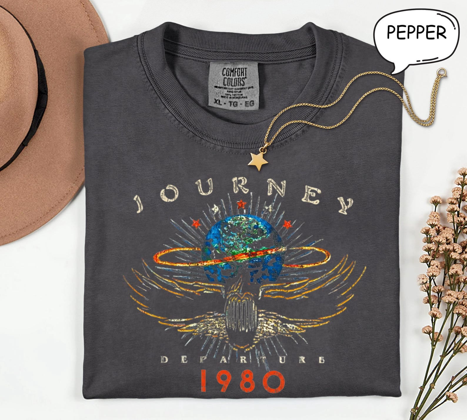 Journey Band Shirt 1980 T-Shirt, Vintage Rock Concert Apparel, Classic ...