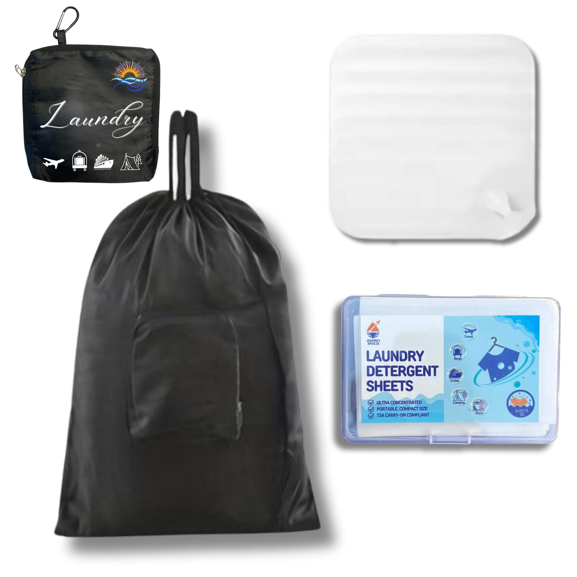 Travel Laundry Detergent Sheets (30 Counts), Travel Laundry Bag and ...