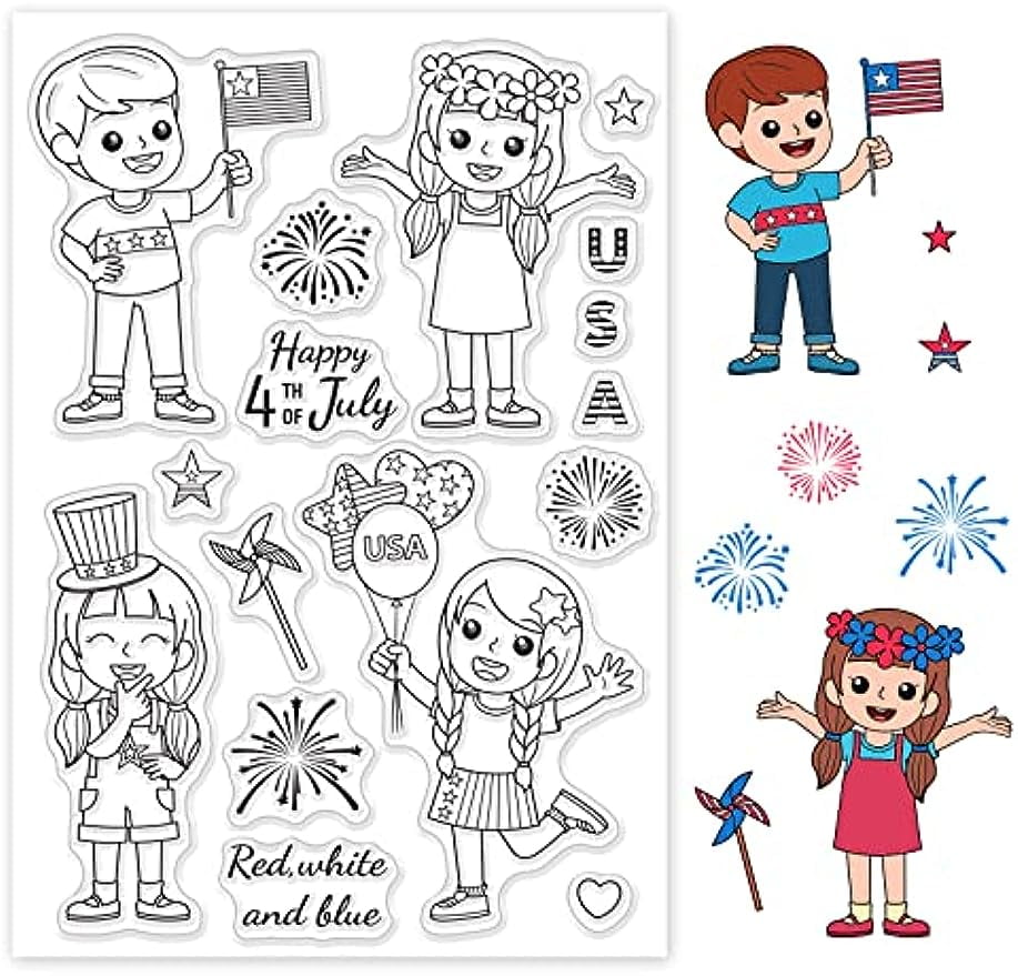 Journey Clear Stamps Fireworks Windmill Rubber Stamps Cute Transparent ...