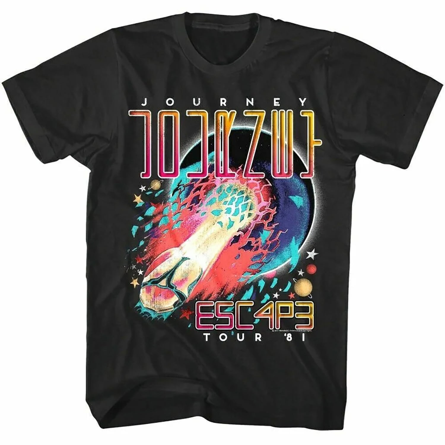 Journey Escape Album World Tour 1981 Men's T-Shirt - Walmart.com