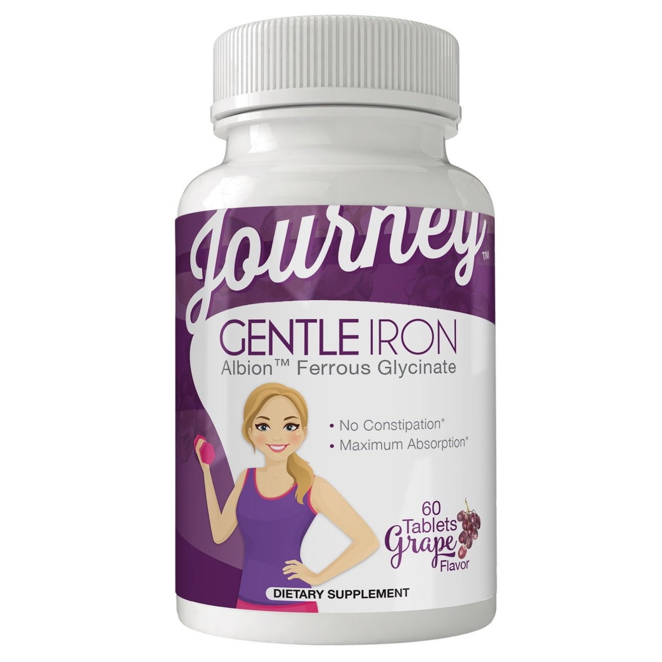 Journey Gentle Iron Grape Melt Tablets by Bariatric Eating - Walmart.com