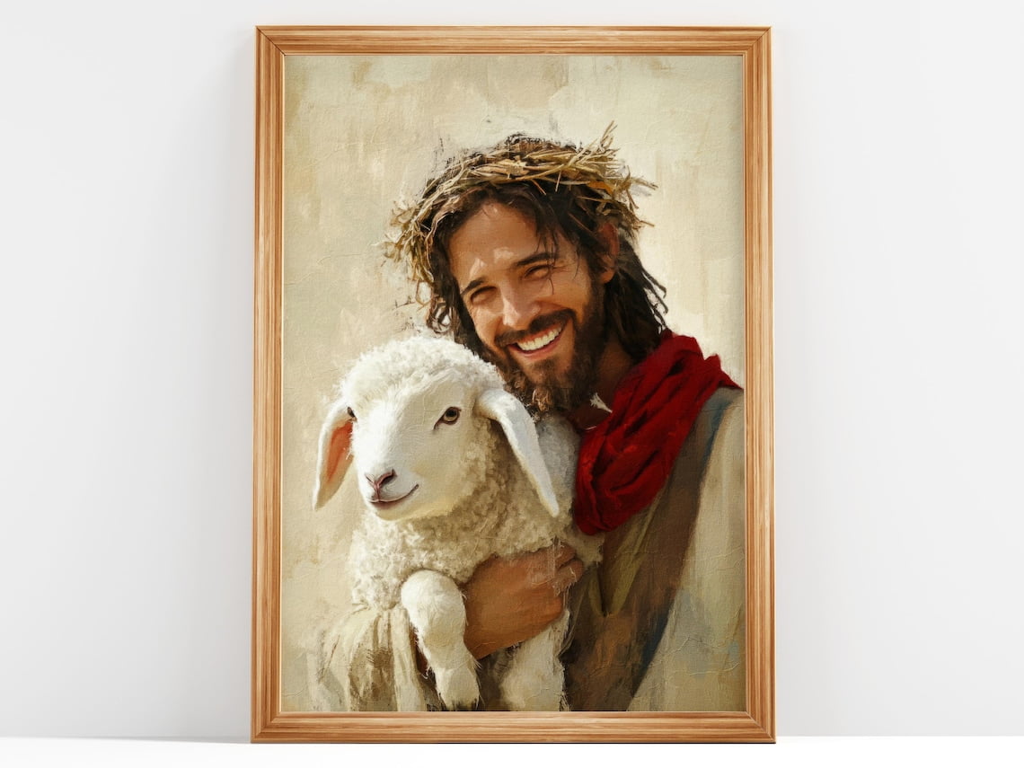 The Journey Home, Parable Of The Lost Sheep, Jesus Holding Lamb Wall ...