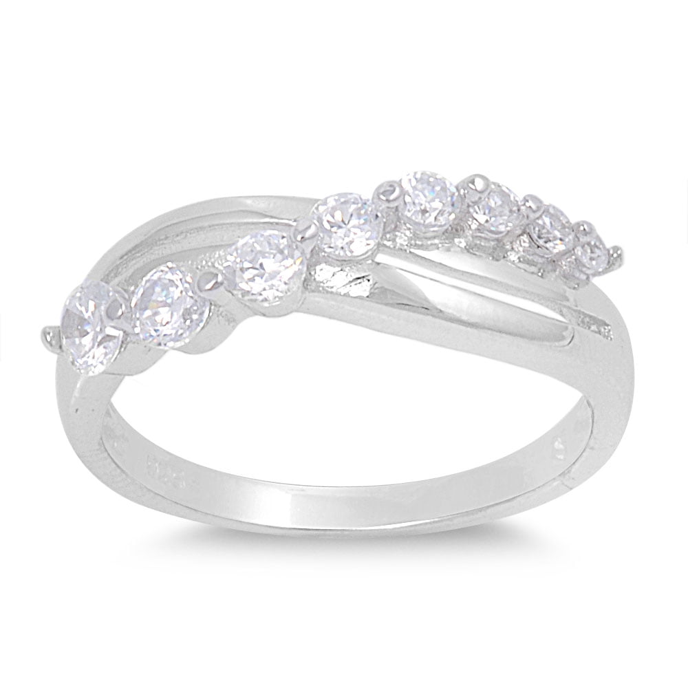 Journey Infinity Fuse Cubic Zirconia Ring Sterling Silver 925 - Walmart.com