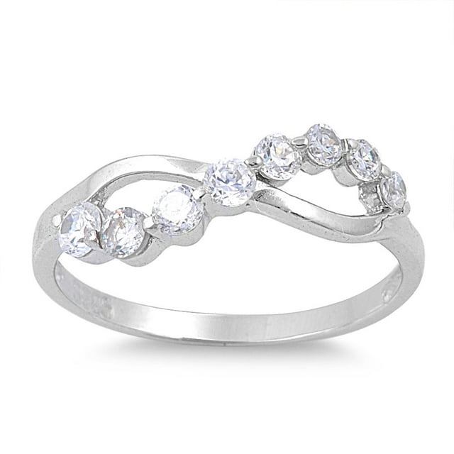 Journey Infinity Fusion Cubic Zirconia Ring Sterling Silver 925 ...