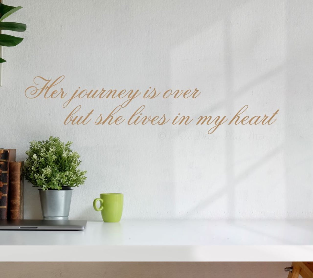 Her Journey Is Over Lives In My Heart In Loving Memory Wall Decals ...