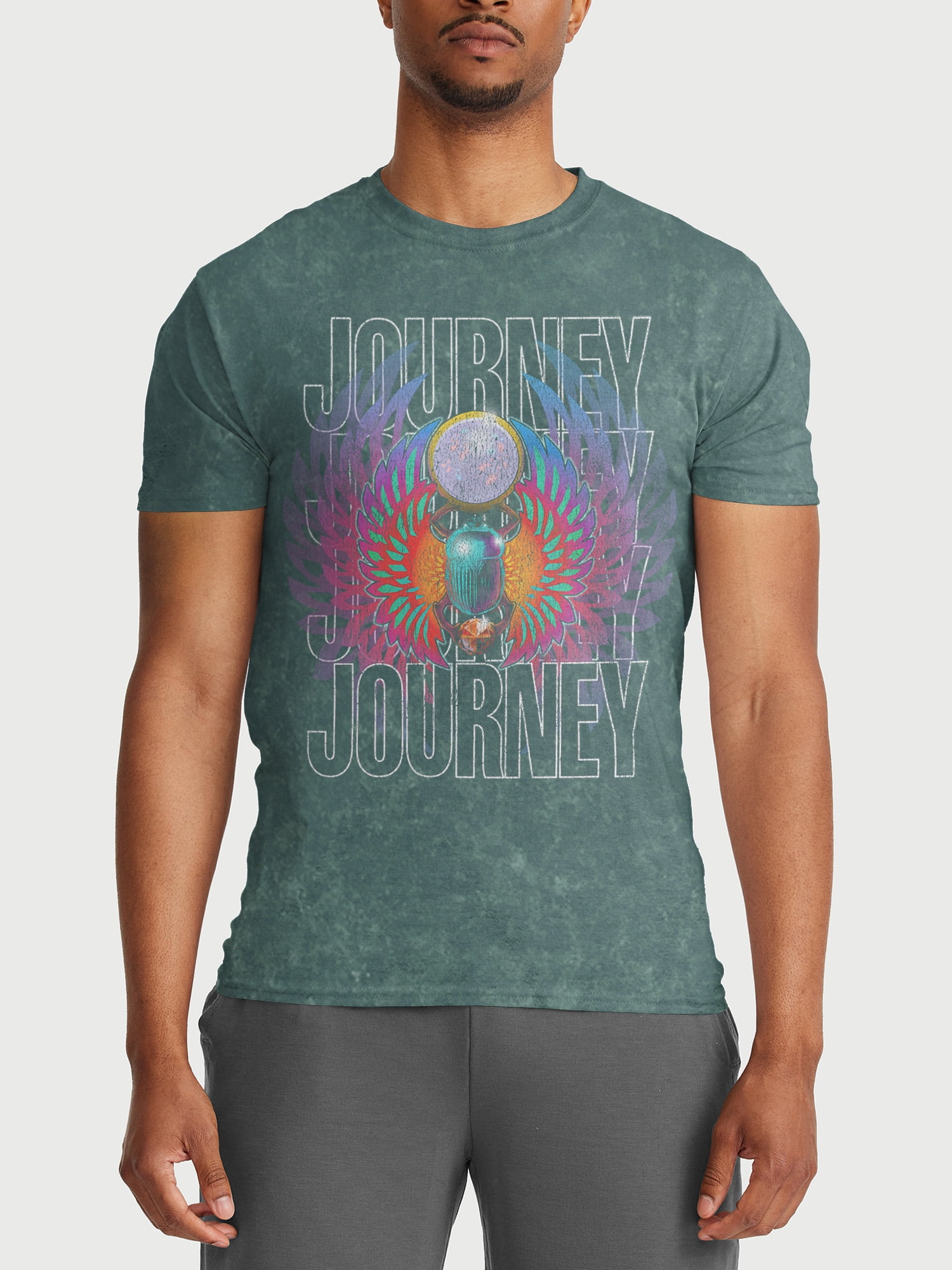 Journey Men’s & Big Men’s Mineral Wash Graphic Tee Shirt, Sizes S-3XL ...