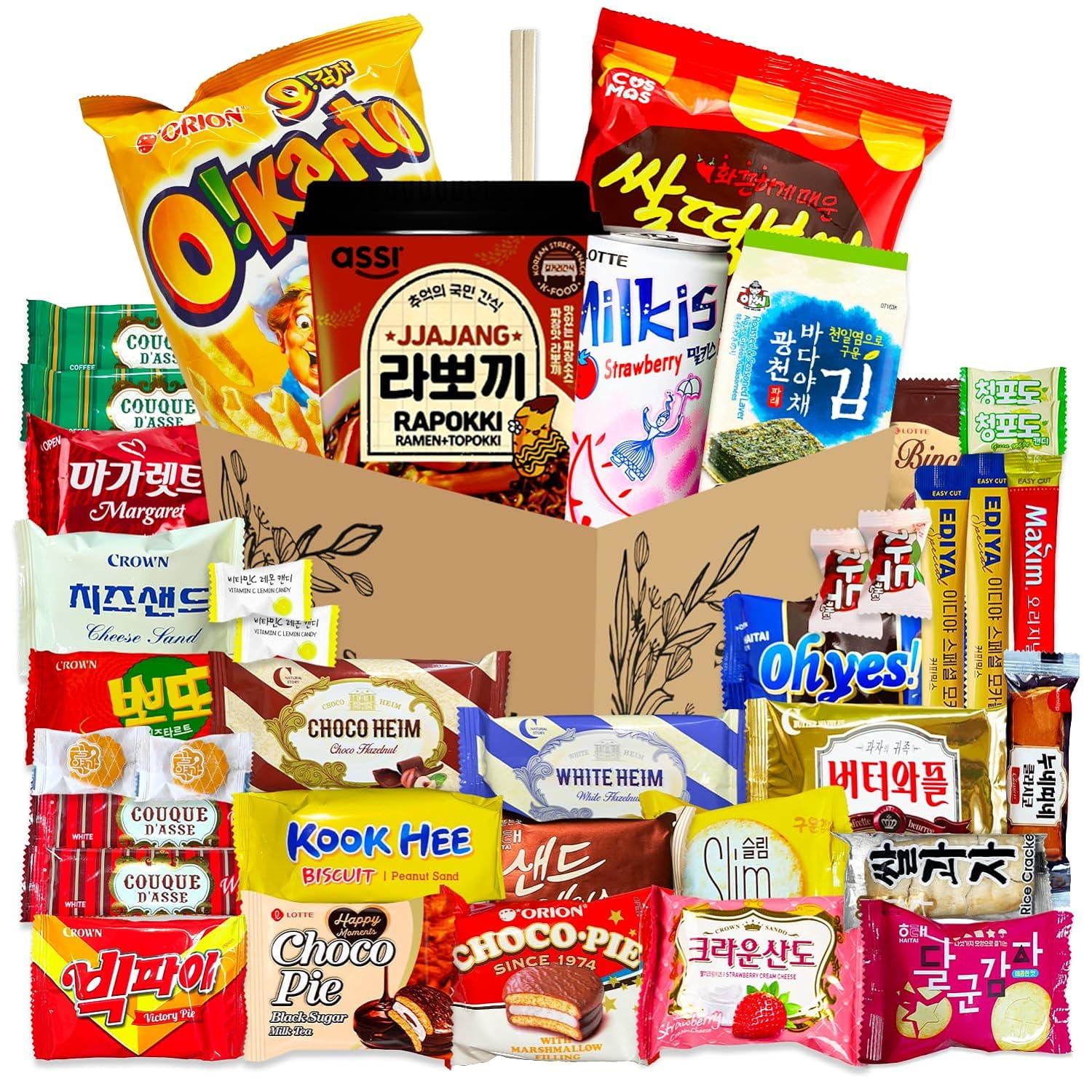 Journey Of Asia Korean Snack Box 38 Count - Care Package Individually ...