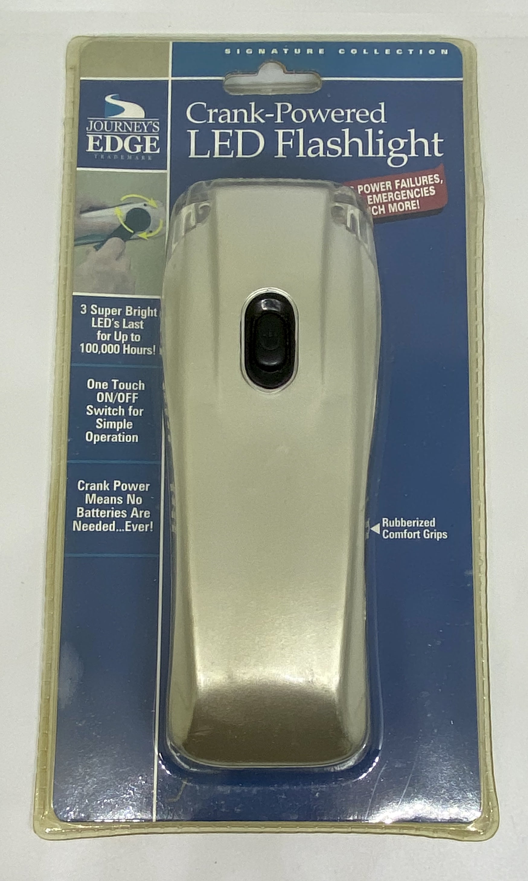 Journey's Edge Crank Powered LED Flashlight - Walmart Business Supplies