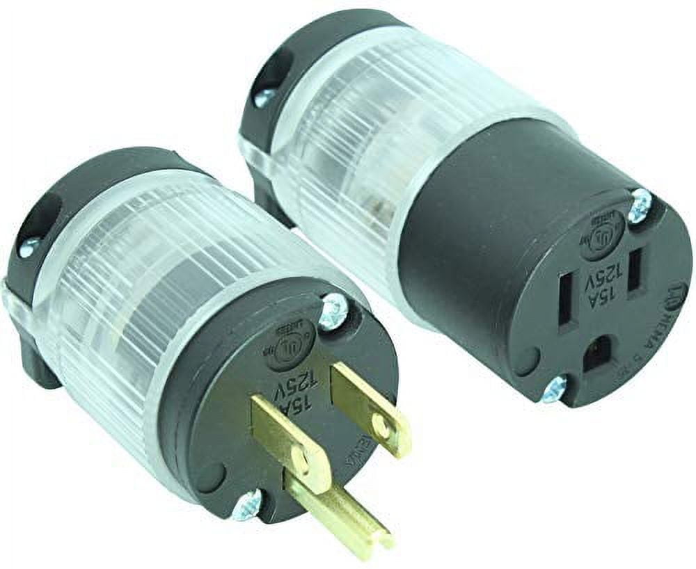 Journeyman-Pro 515PC LIT Lighted Plug & Connector Set 15 Amp 120-125 ...