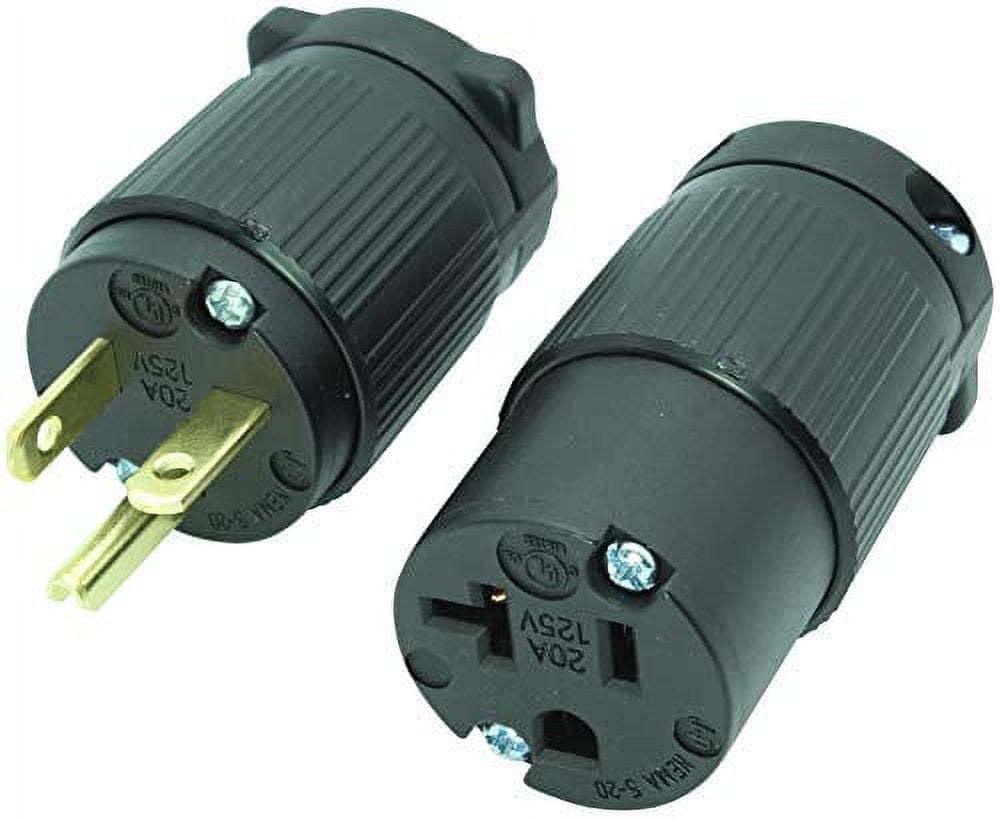 Journeyman-Pro 520PC Plug & Connector Set 20 Amp 120-125 Volt, NEMA 5 ...