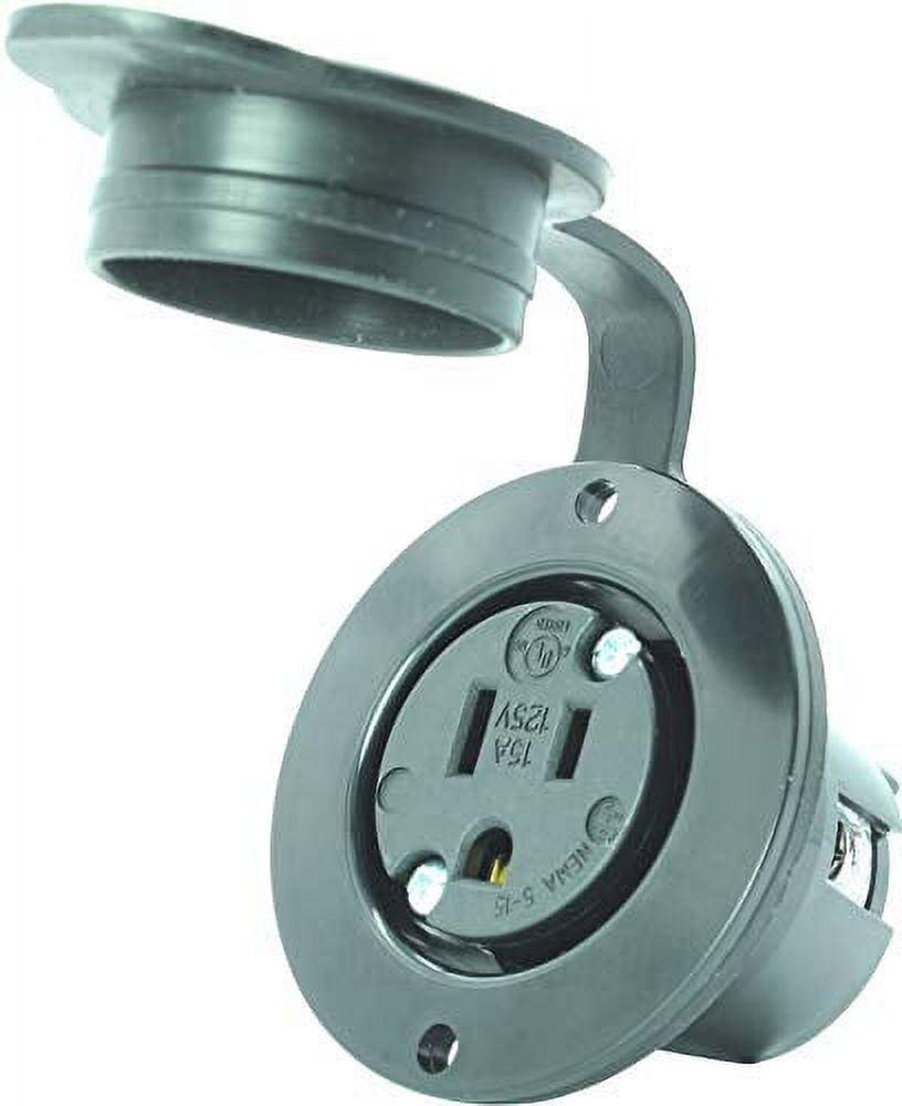 Journeyman-Pro 5279 15 Amp 120-125 Volt, NEMA 5-15 Flanged Outlet ...