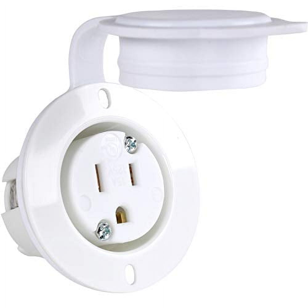 Journeyman-Pro 5279 15 Amp 120-125 Volt, NEMA 5-15 Flanged Outlet ...
