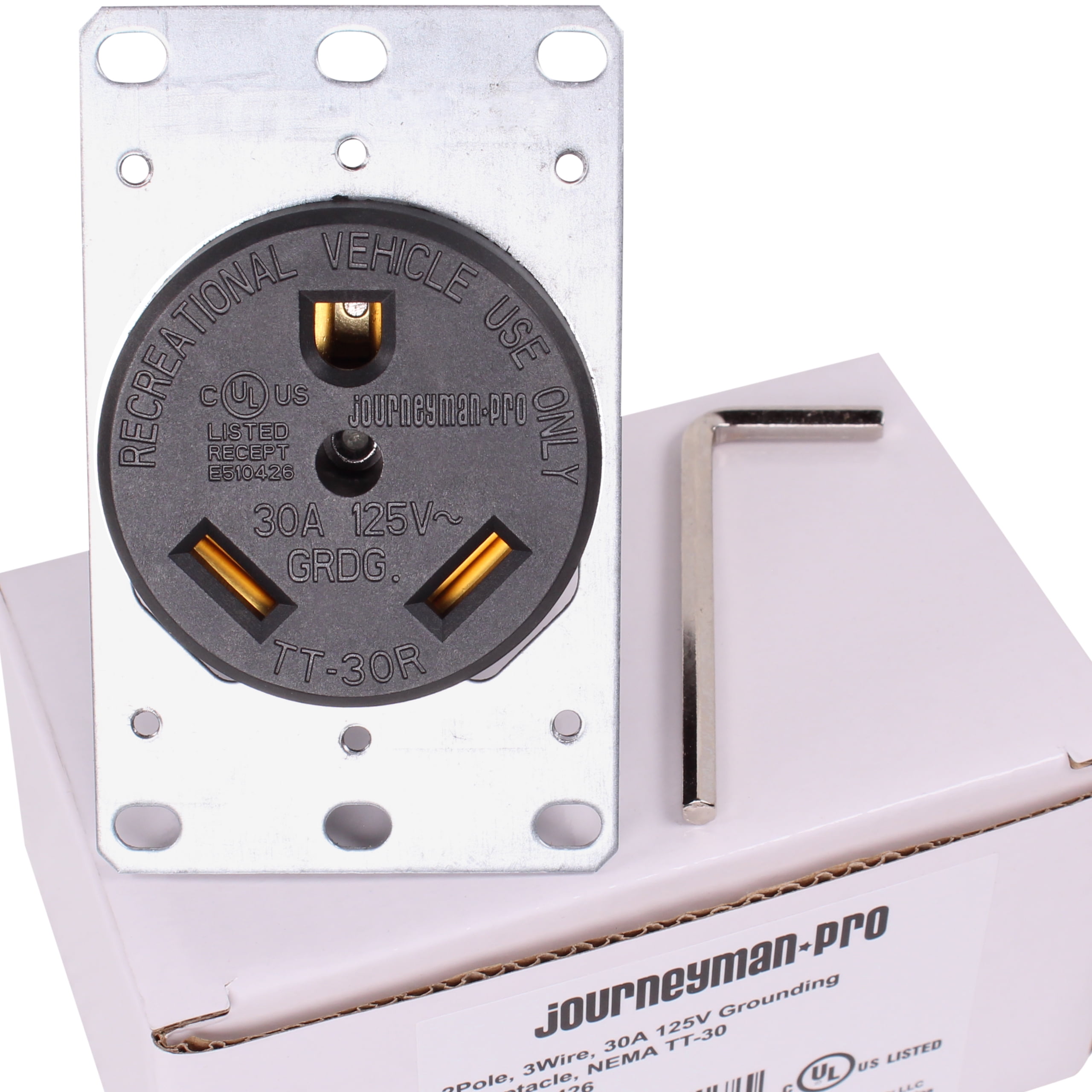Journeyman-Pro Heavy Duty 30 AMP 110V RV Electrical Outlet with Allen ...
