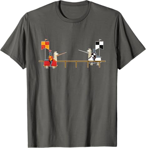 Jousting - Funny Medieval Knight Lance T-Shirt,Orange color,size 4XL ...