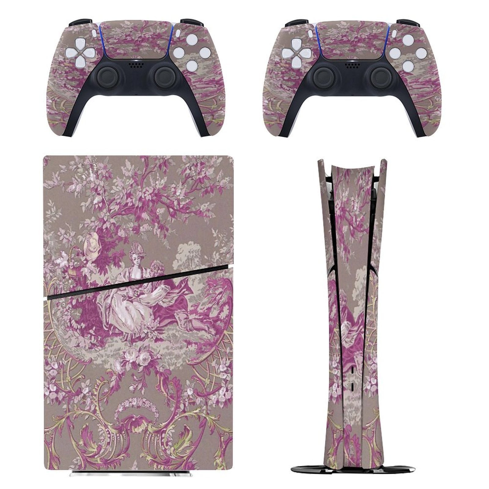 Jouy Pattern PS5/PS5 Pro/PS5 Slim Digital Disc Skin Sticker For Console ...