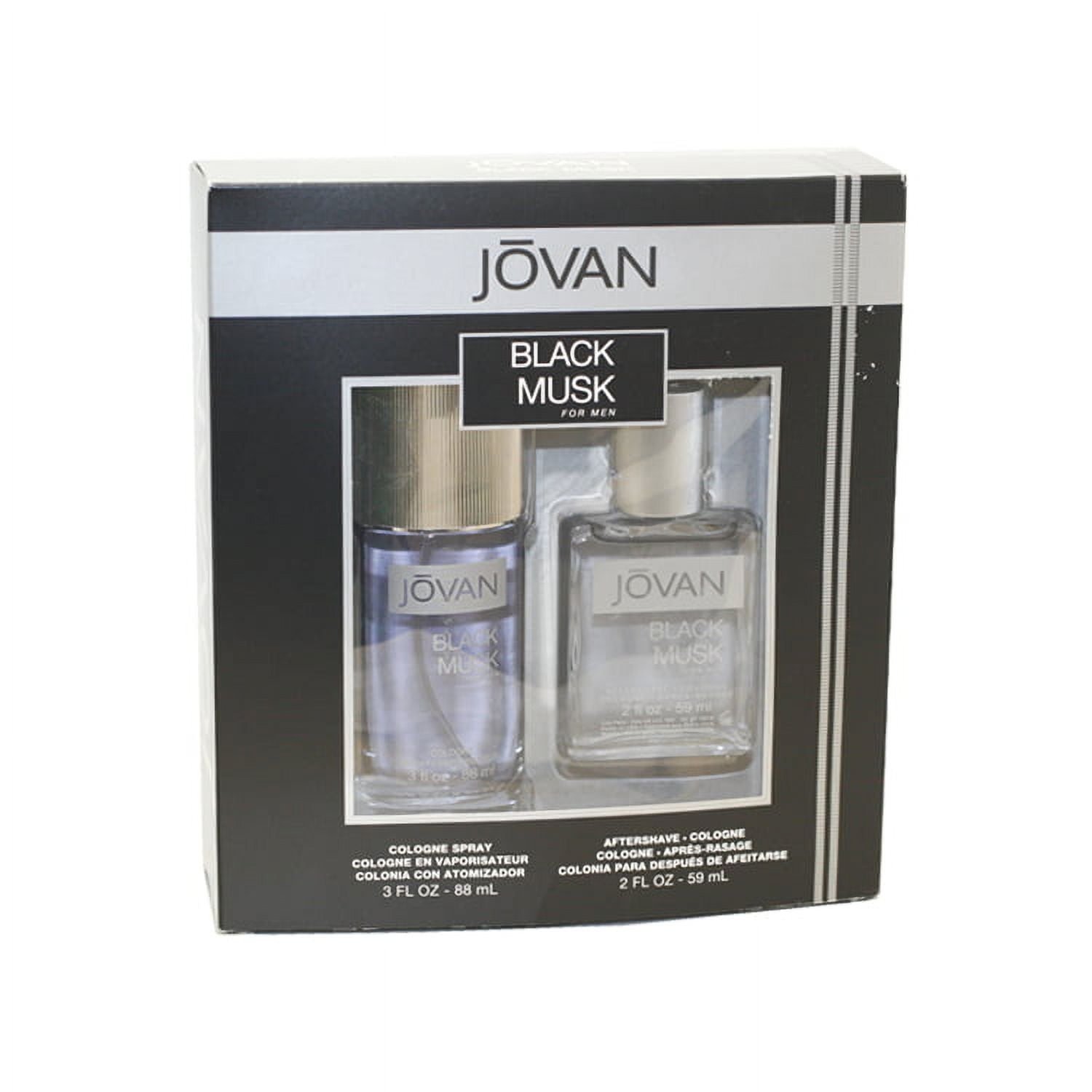 Jovan Black Musk 2 Pc. Gift Set ( Cologne Spray 3.0 Oz / 90 Ml ...