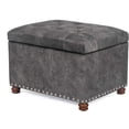Joveco 24" Rectangular Ottoman with Storage for Living Room ...