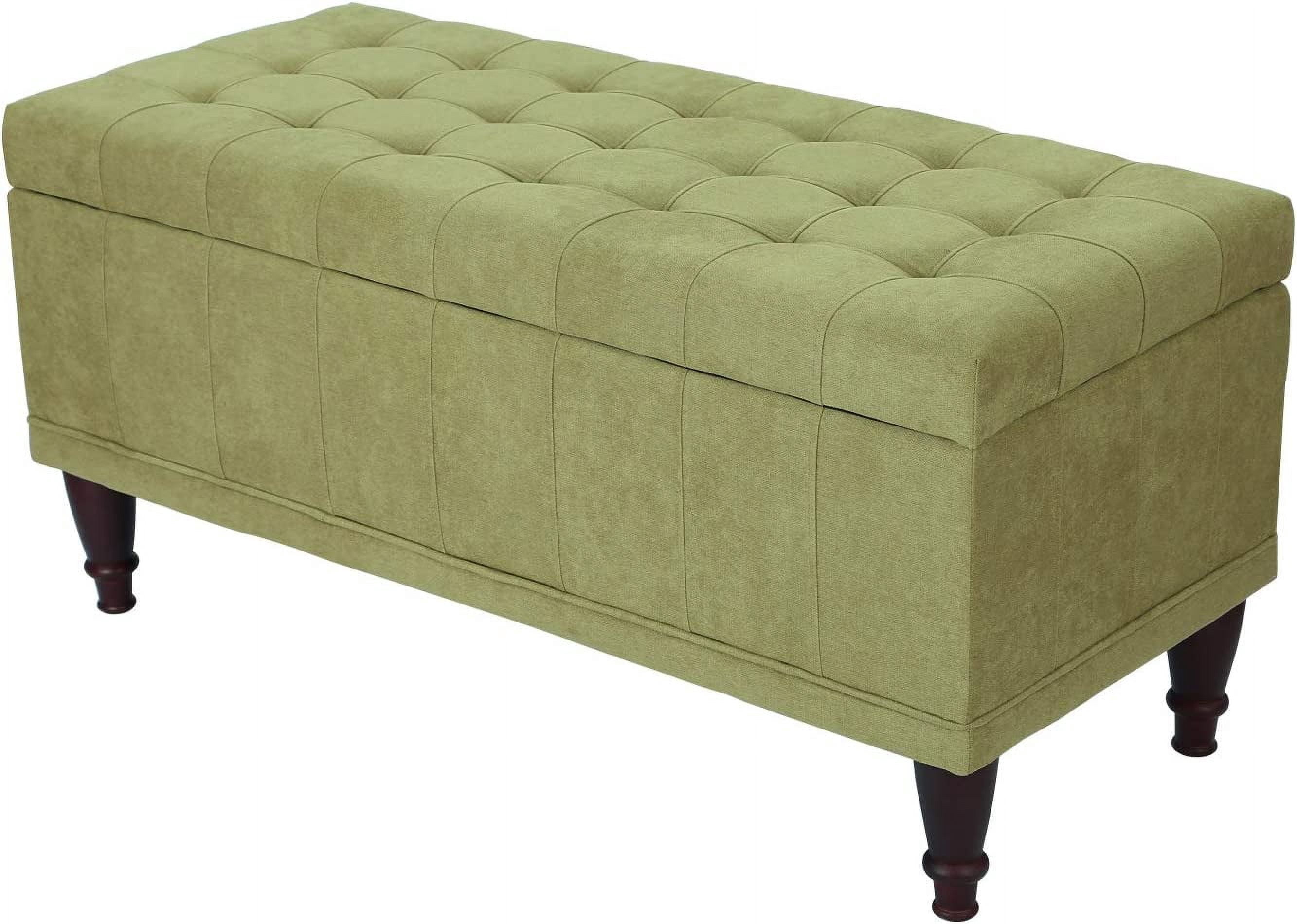 Joveco 41 Inches Storage Ottoman Bench,Leather Tufted Footstool Ottoman ...