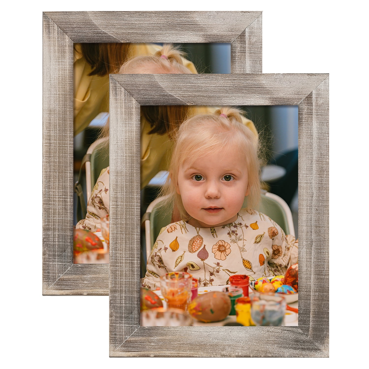Joveco 5" x 7" Handcrafted Solid Wooden Photo Frame Set of 2 ...