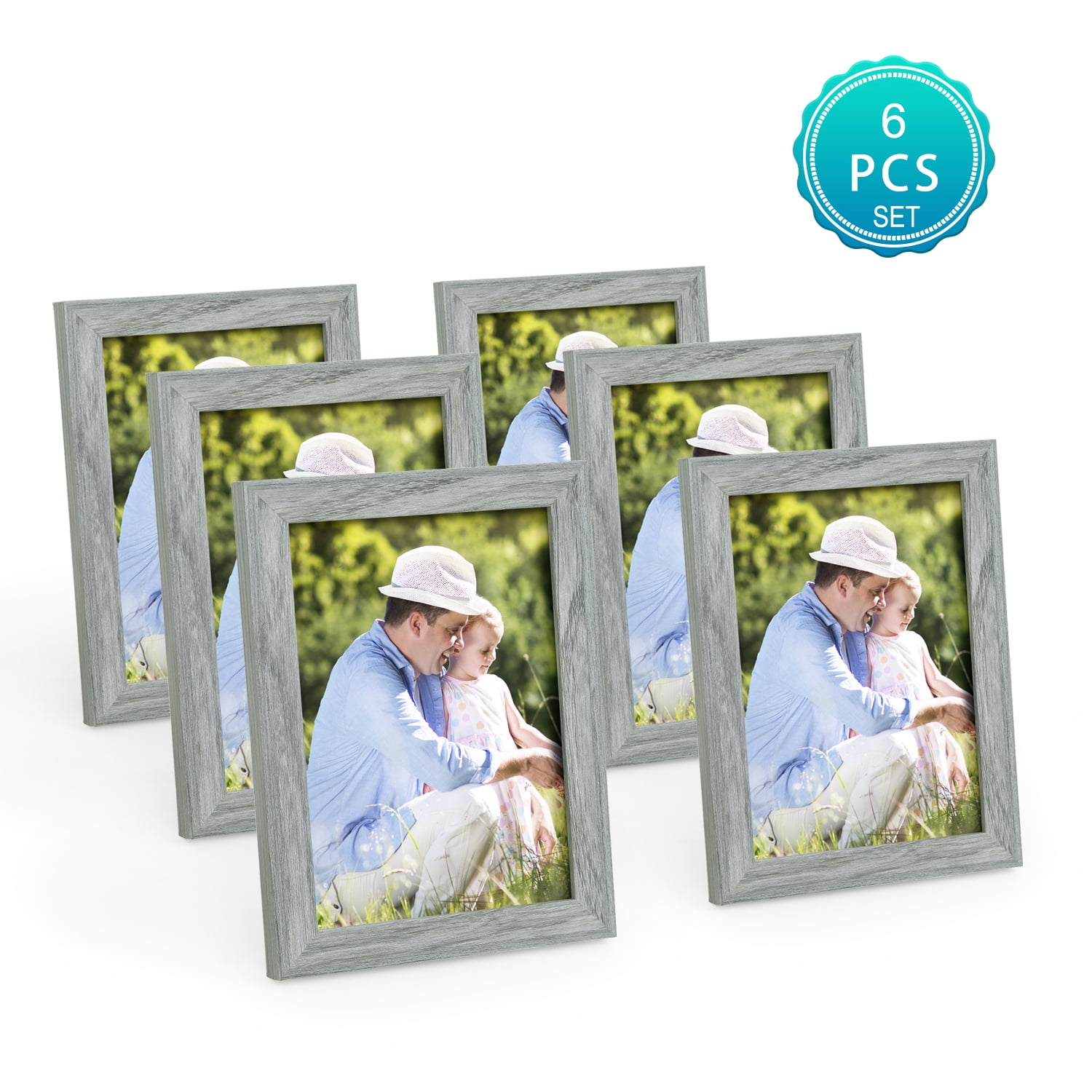 Joveco 6x8 Photo Frame for Tabletop or Wall Display Home Decor Pack of ...