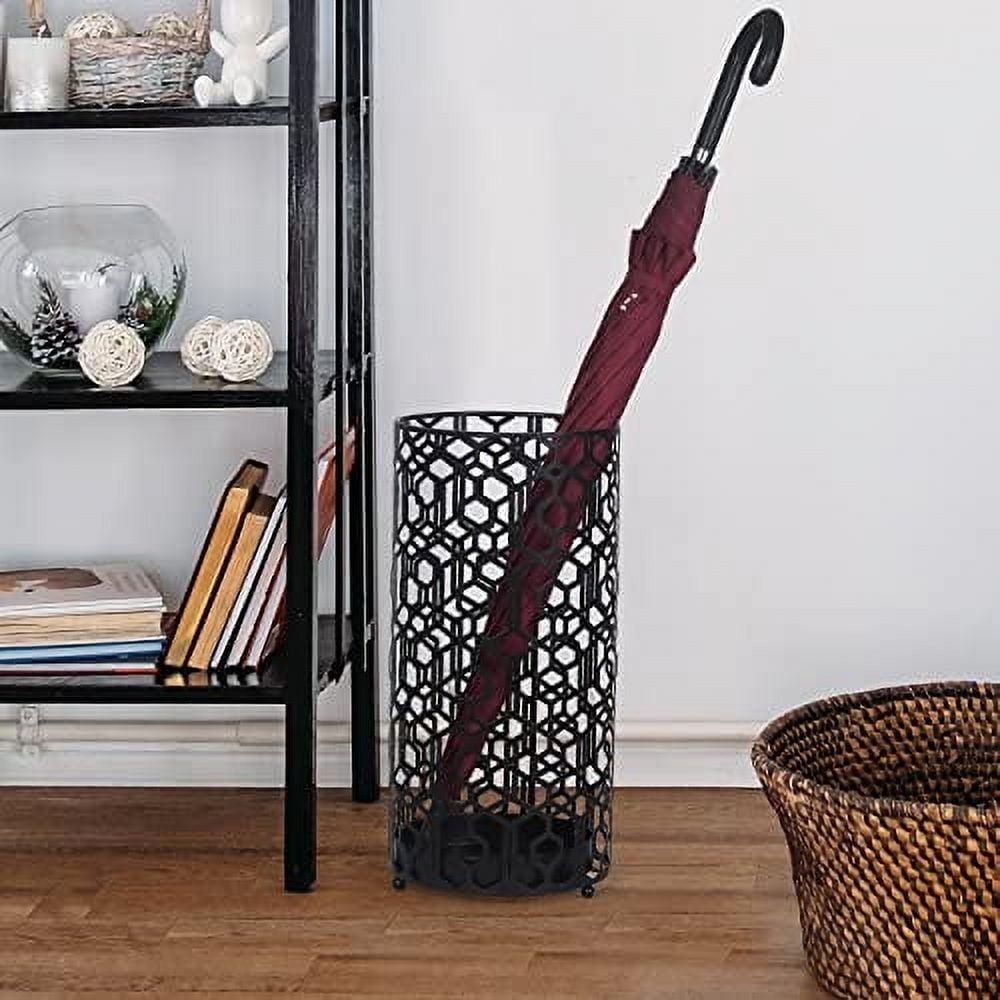 Joveco Metal Umbrella Racks, Black Round Stand Holder Organizer with ...