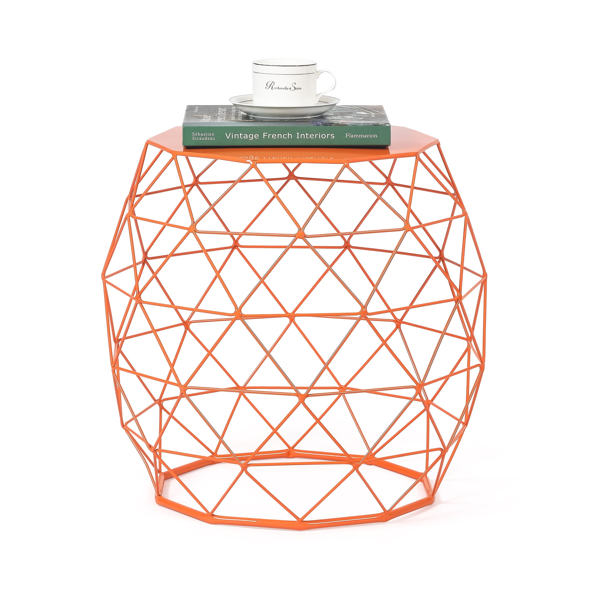 Joveco Outdoor Metal Side Table Patio End Table,Outside Accent Table ...