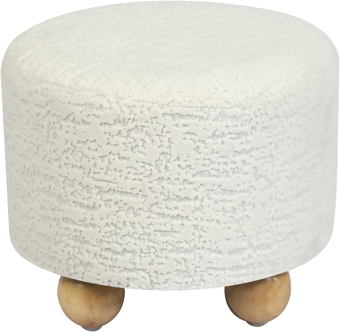 Joveco Round Velvet Small Foot Stool, Mini Comfortable Foot Rest ...