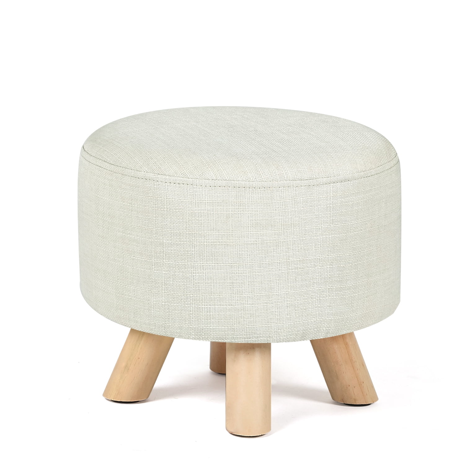 Joveco Small Foot Stool Ottoman,Fabric Footrest with Wood Legs,Soft ...