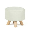 Joveco Small Foot Stool Ottoman,Fabric Footrest with Wood Legs,Soft ...