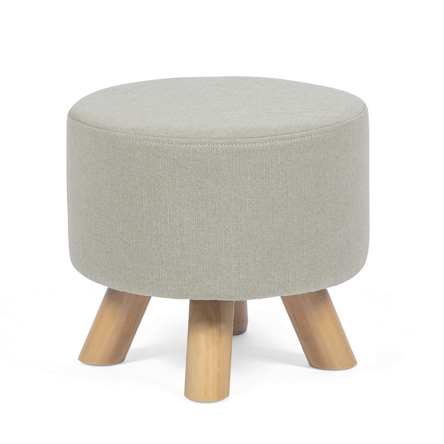 Joveco Small Ottoman Fabric Footrest with Wood Legs Foot Stool for ...