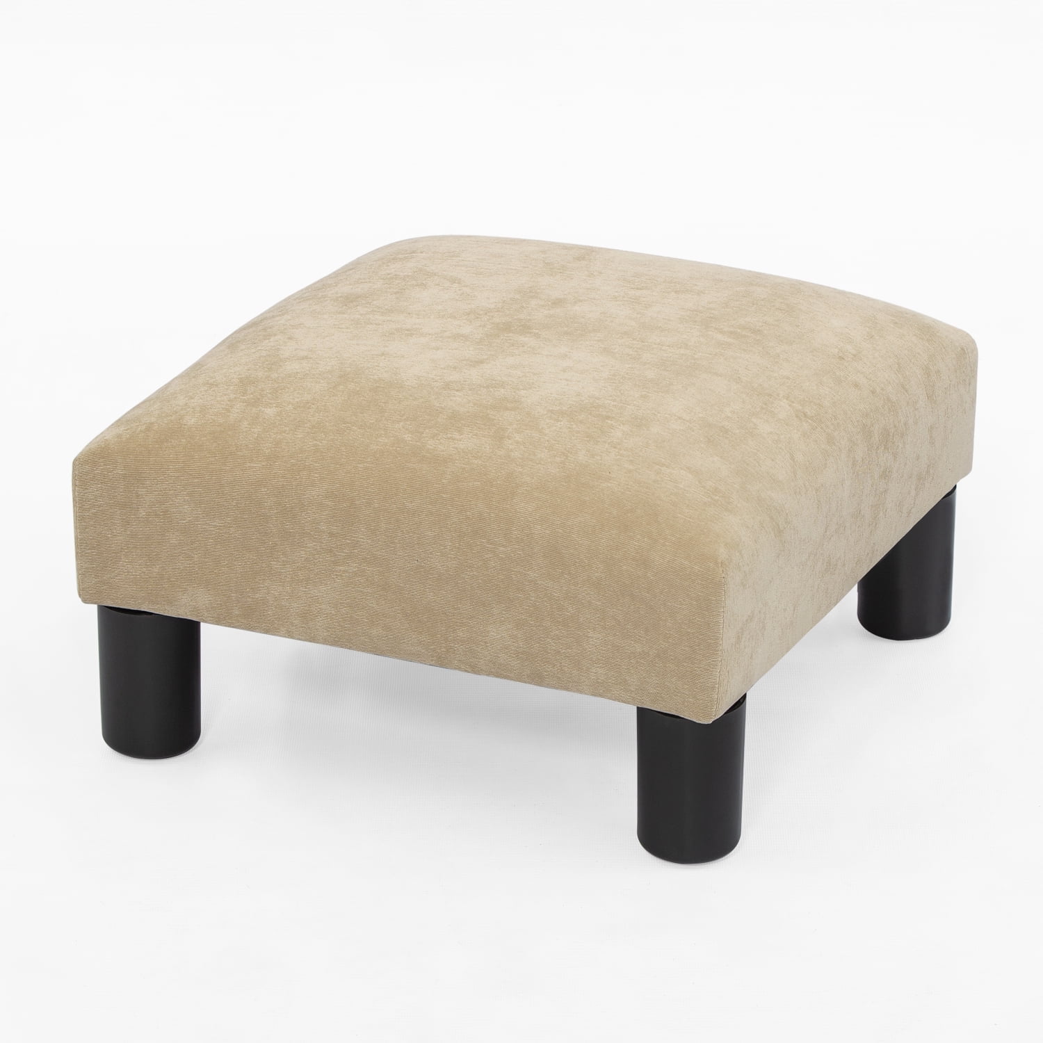 Joveco Small Ottoman with Wood Legs – Footstool/Footrest - Geometric ...