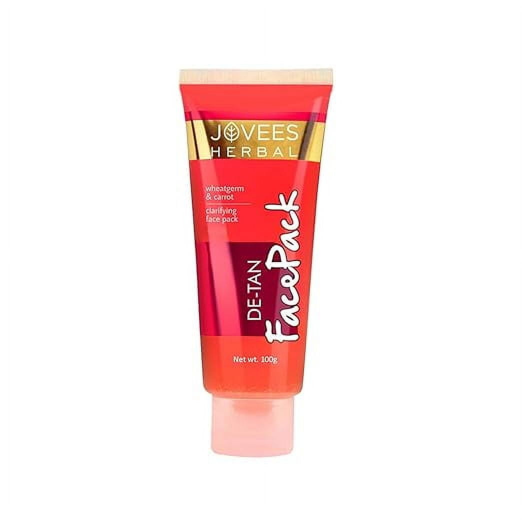 Jovees Herbal De-Tan Face Pack | Contains Wheat Germ and Carrot | For ...