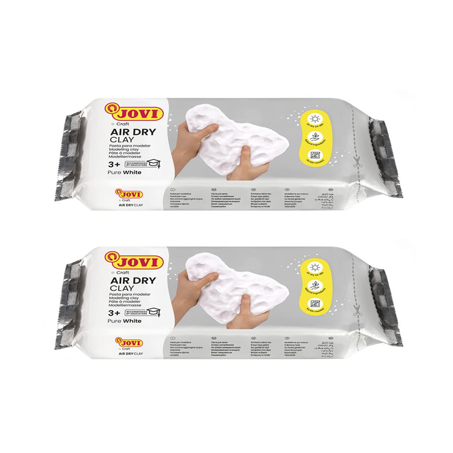 Jovi European Air-Dry Modeling Pure White Clay 2 Packets - Each Pack Of ...
