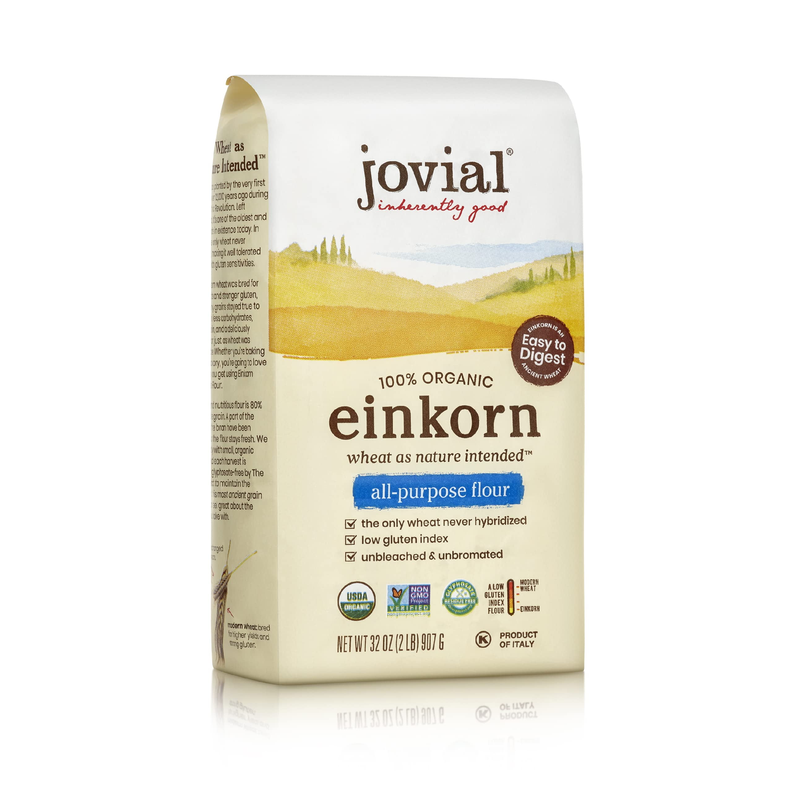 Jovial Organic Einkorn Unbleached OKA4 All Purpose Flour - Bread Baking ...