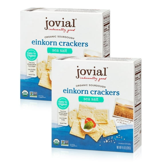 Jovial Organic Sourdough Einkorn AIF9 Sea Salt Crackers - Sourdough ...