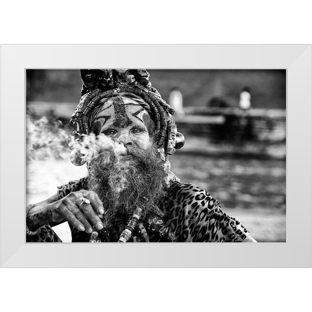 Jovic, Goran 14x11 White Modern Wood Framed Museum Art Print Titled - Ganga Baba - Walmart.com