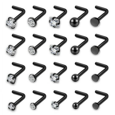 Briana Williams 20g Stainless Steel Nose Rings Hoop L Nose Studs - Walmart.com
