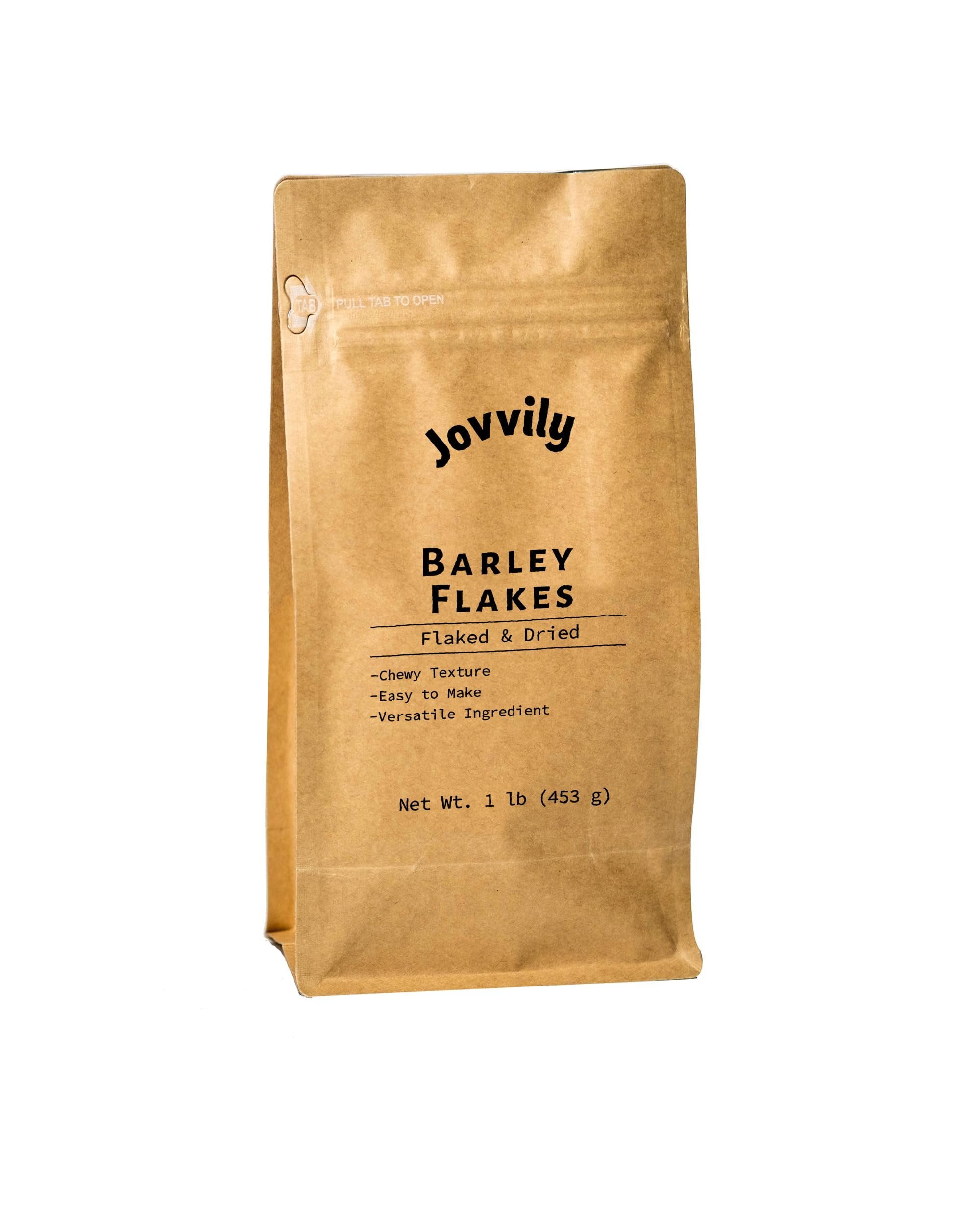 Jovvily Barley Flakes - 1 lb - Chewy Texture - Non GMO - De-Hulled ...